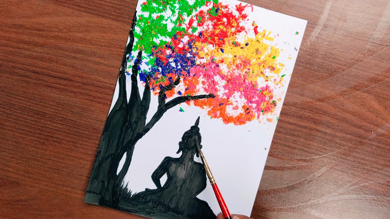 How to draw Lord Buddha Unique Drawing..ll - YouTube