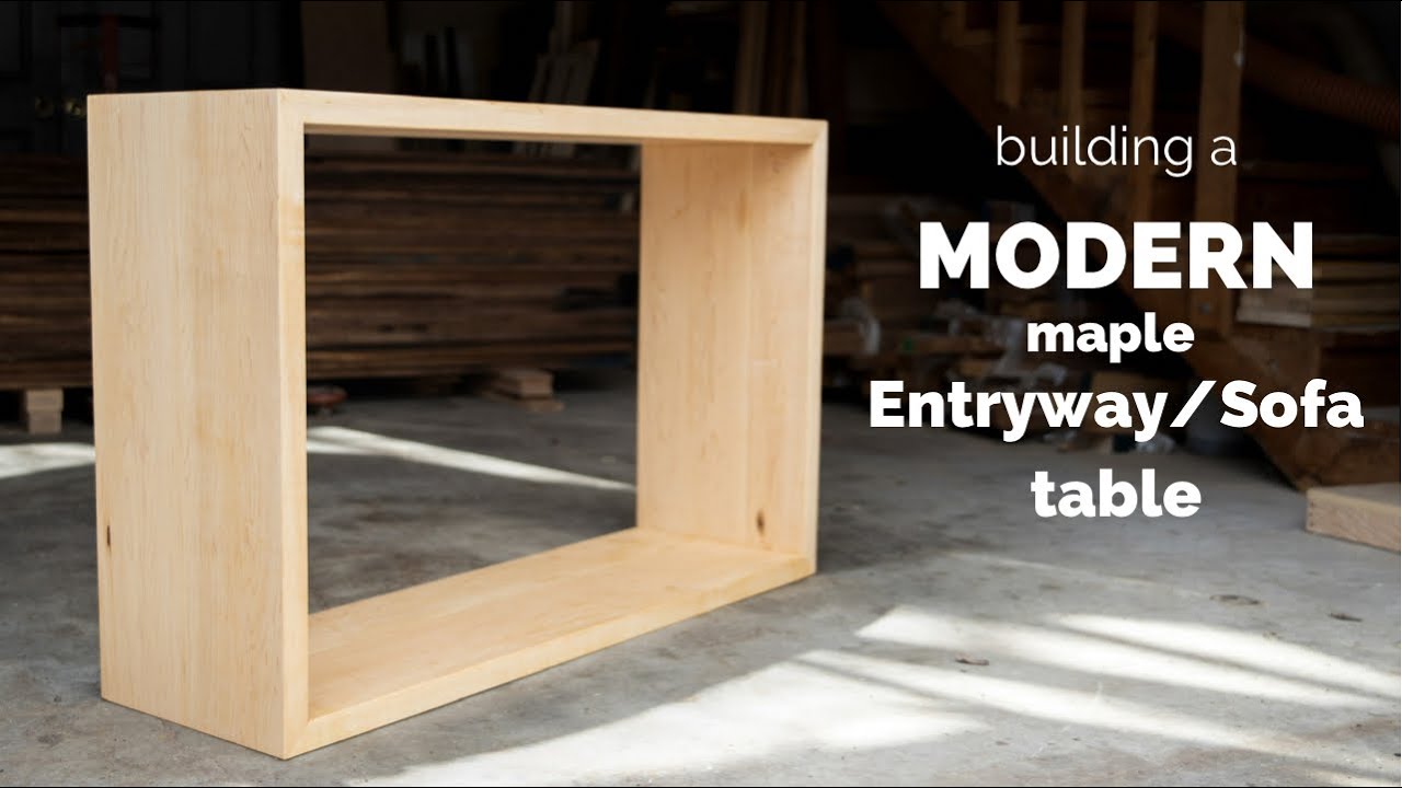 EASY modern entryway build // sofa table build - YouTube