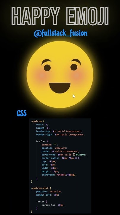 Happy Emoji With Html And Css Coder Coding Html Htmlcoding Codes Programming Webdesign Css