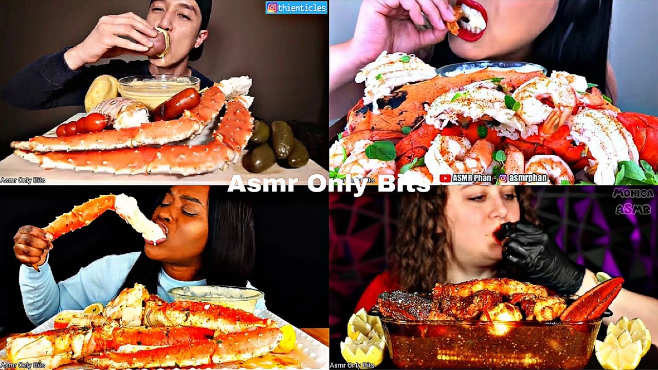ASMR SPICY SEAFOOD BOILED Compilation//Compilation//no talking///Bites ...