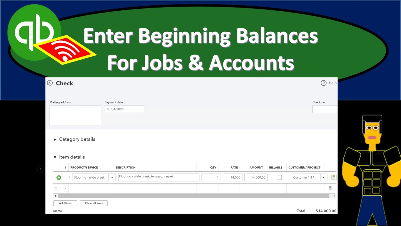 Enter Beginning Balances For Jobs & Accounts Part 2 520 QuickBooks ...