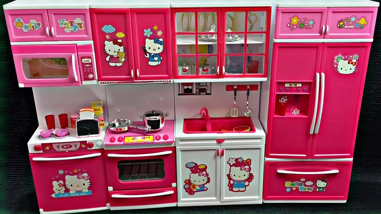 Hello Kitty Kitchen Set Satisfying with Unboxing Compilation Toys ASMR ...