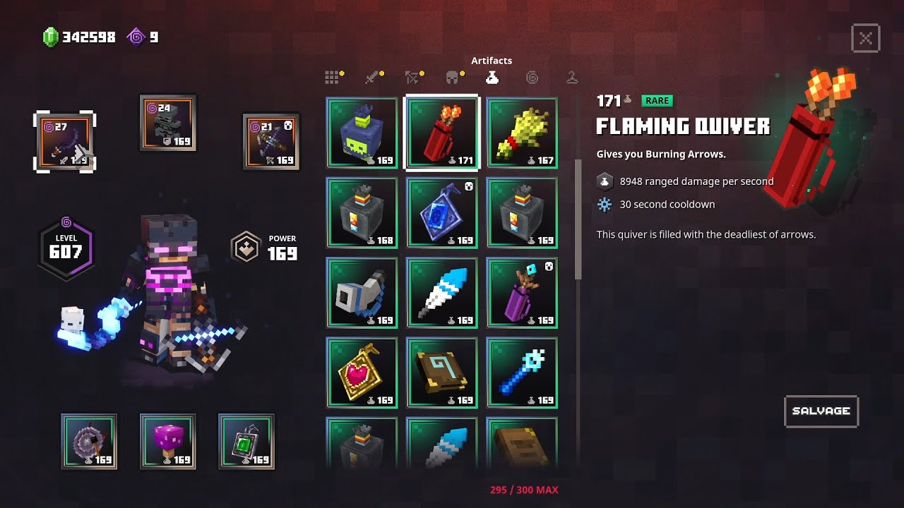 Minecraft Dungeons Frenzied Nameless Blade Build Apoc+20 - YouTube