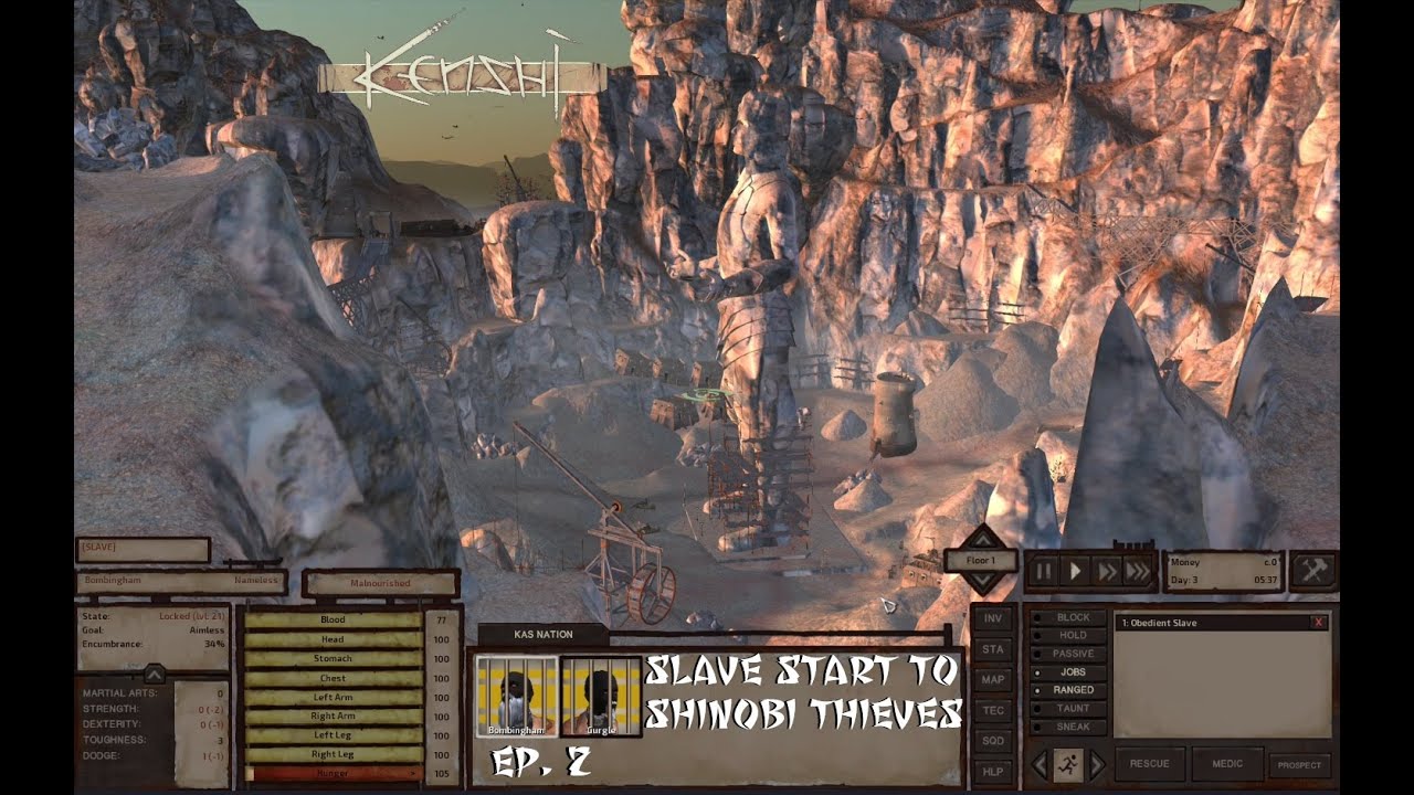 Kenshi - Episode 2 * Starving Slaves* (Slave Start to Shinobi Thieves ...