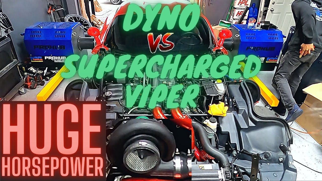 SUPERCHARGED v10 VIPER SCREAMS ON THE DYNO - IMPRESSIVE HORSEPOWER ...