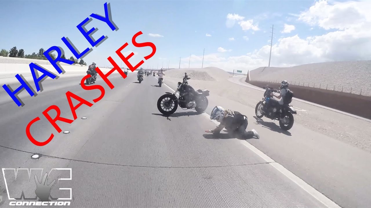 NASTY HARLEY CRASHES on the FREEWAY and STREETS - YouTube