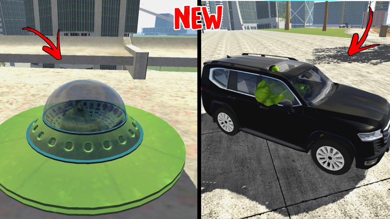 Franklin Car Vs Alien Car 😲 ! UFO And Land Cruiser Cheat Code 😱 ! New Update IBD3D - YouTube