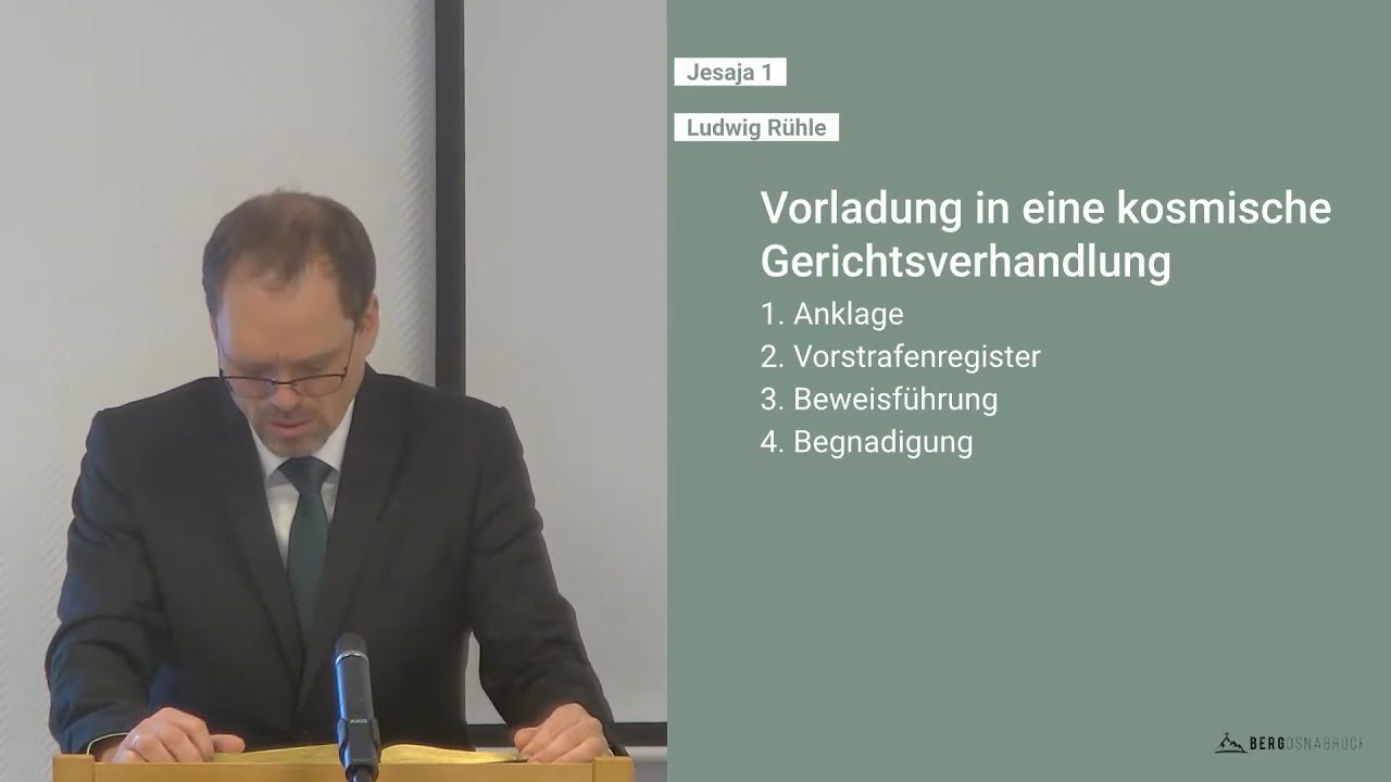 Jesaja 1 | Vorlandung in eine kosmische Gerichtsverhandlung - YouTube