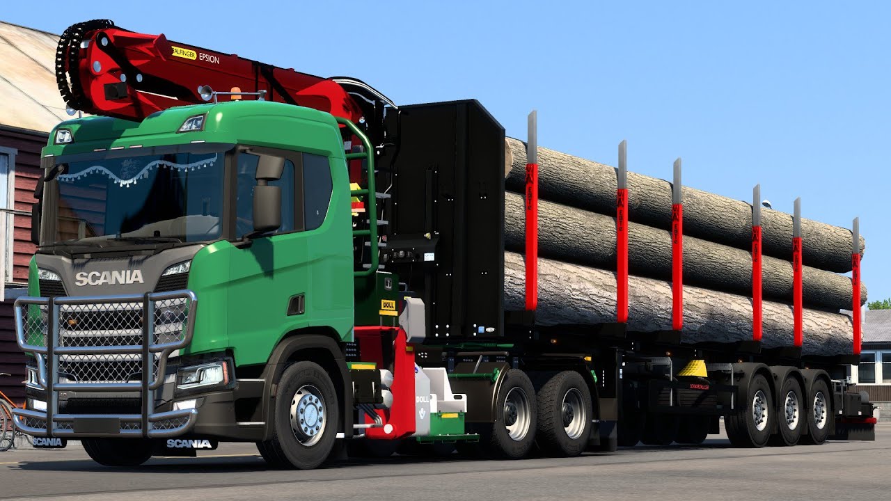 Scania NG 🚚🌲 Timber Truck | Doll Long Wood Chassis | Mods | 1.45 Euro ...