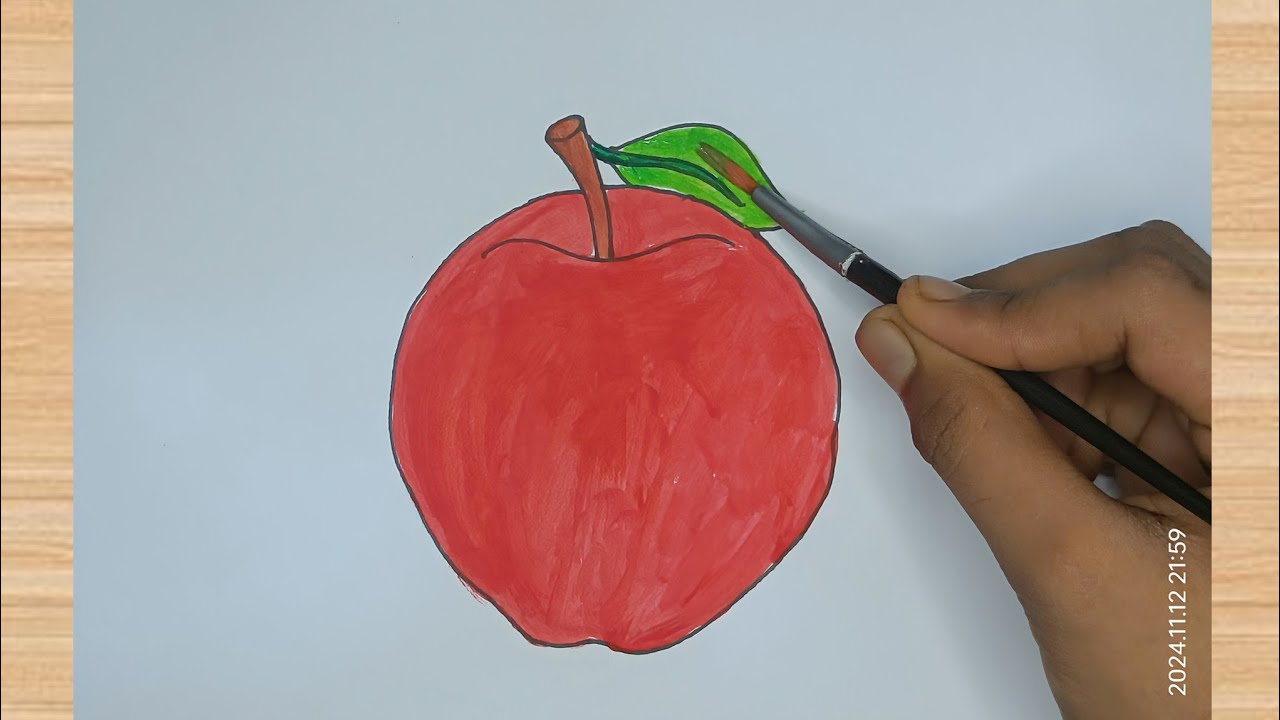 How to draw an apple || আপেল আঁকার সহজ নিয়ম || Apple drowing 🍎 - YouTube