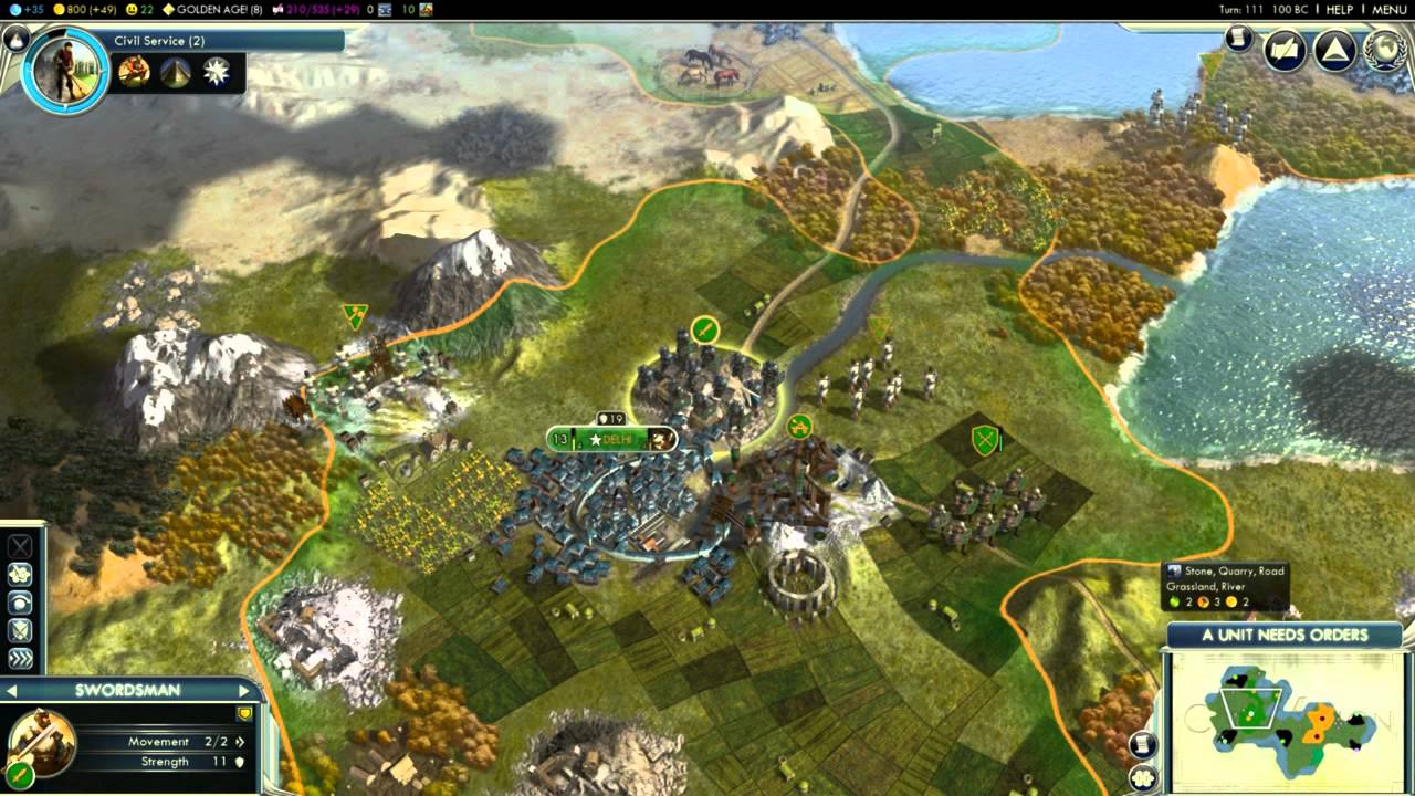 Civilization V Playthrough (Military Victory) Day 5 - YouTube