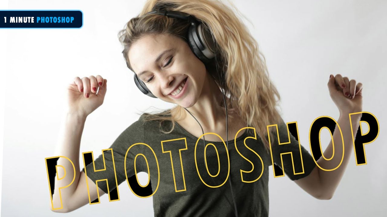 How to make Transparent Text Effect in Photoshop | 1 Minute Photoshop ...