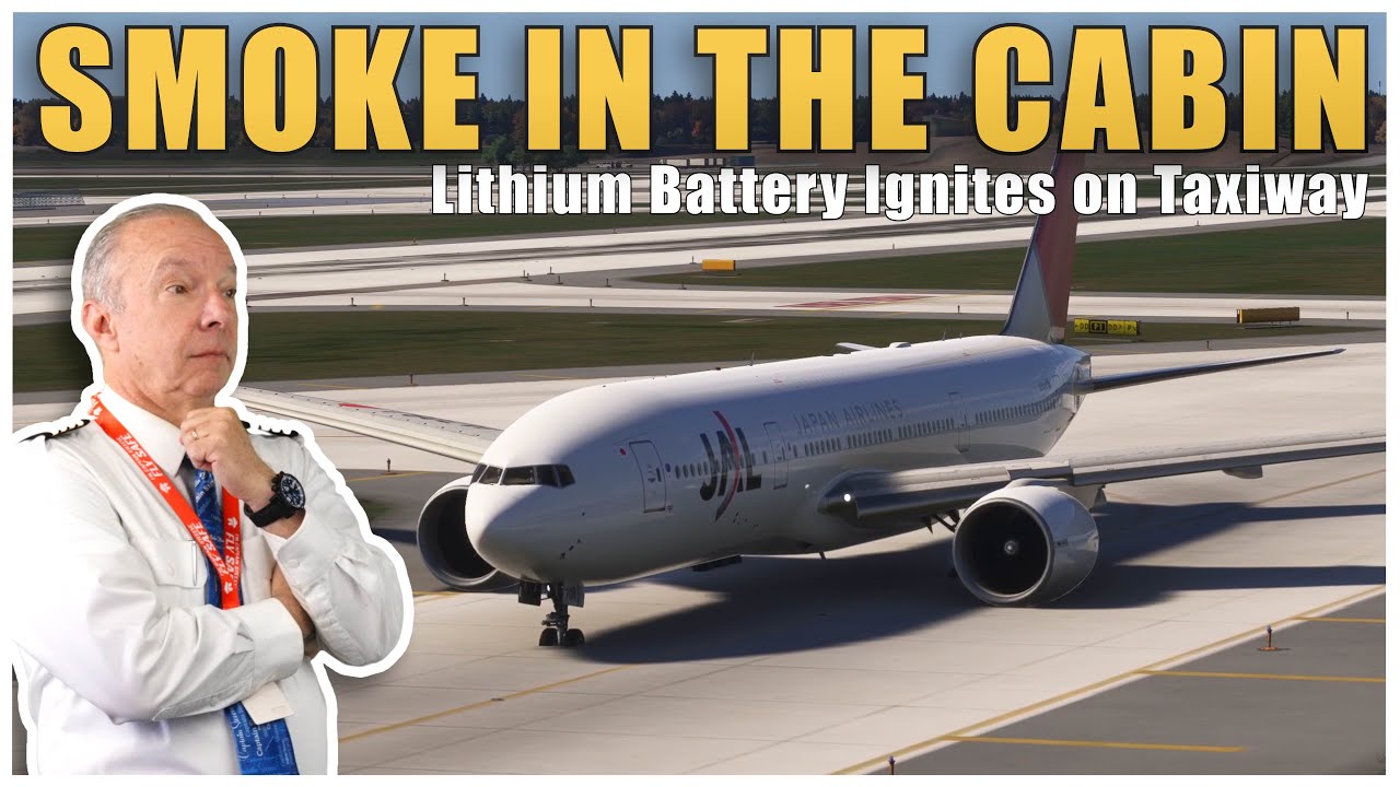 Battery Fire on Japan Airlines 777: ATC Reacts at O’Hare - YouTube