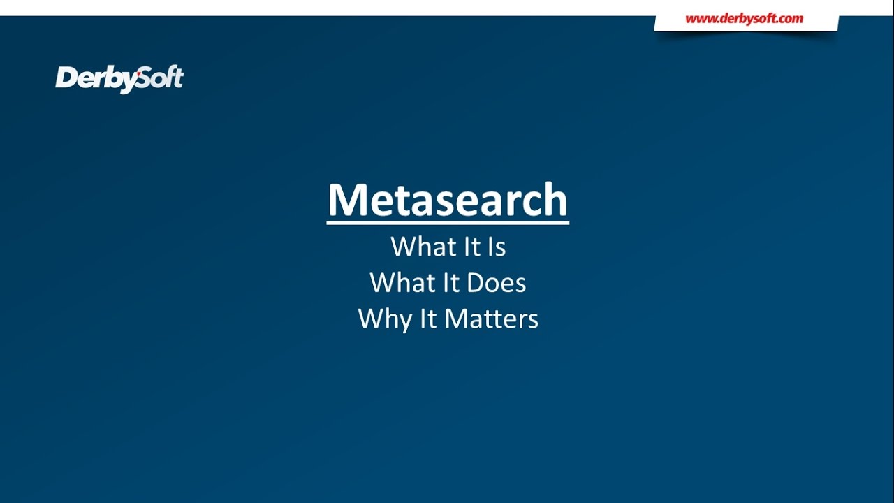 What Is Metasearch? - YouTube