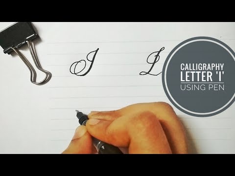 How I write "I" in calligraphy | Stylish and fancy lettering I ...