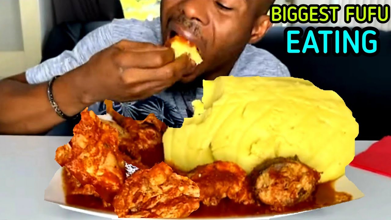 Chicken Pepper Soup And Fufu Mukbang Youtube