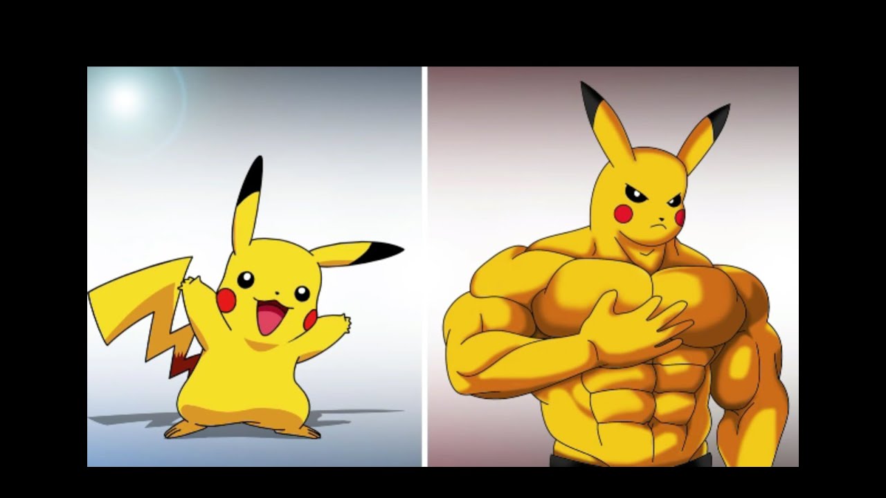 Pokemon As Bodybuilder Pikachu As Bodybuilder Drawing - YouTube