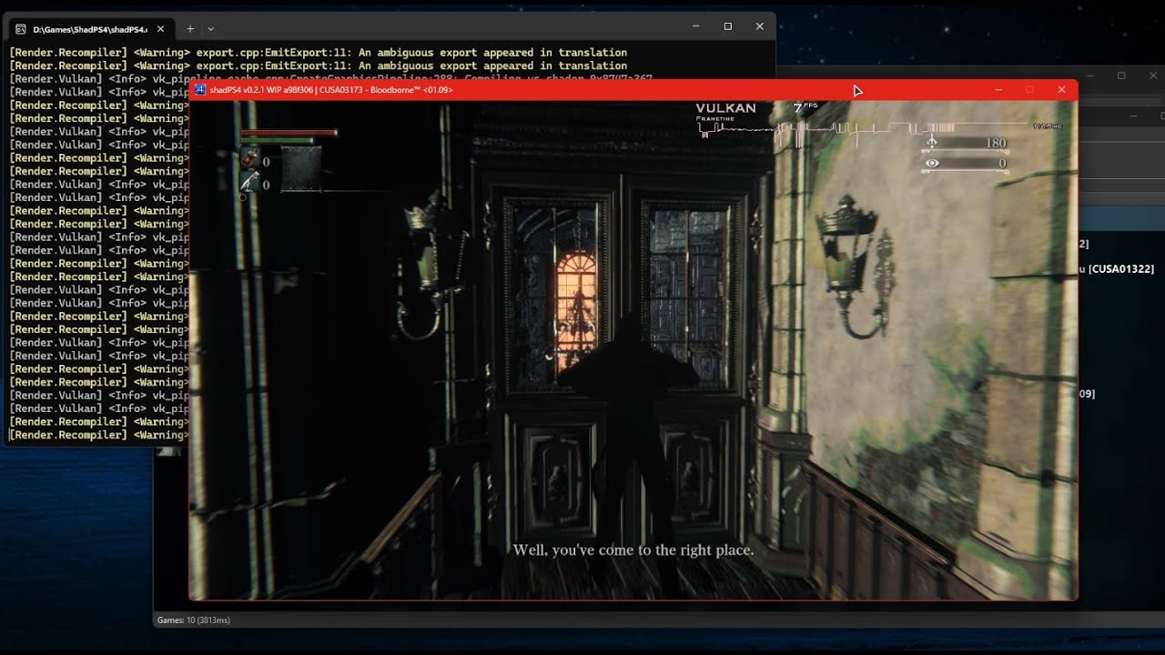 Bloodborne PC ShadPS4 emulator IN GAME!!!! - YouTube