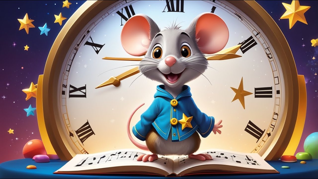 "Hickory Dickory Dock 🐭 | Catchy Clock Song & Nursery Rhyme for Kids ...