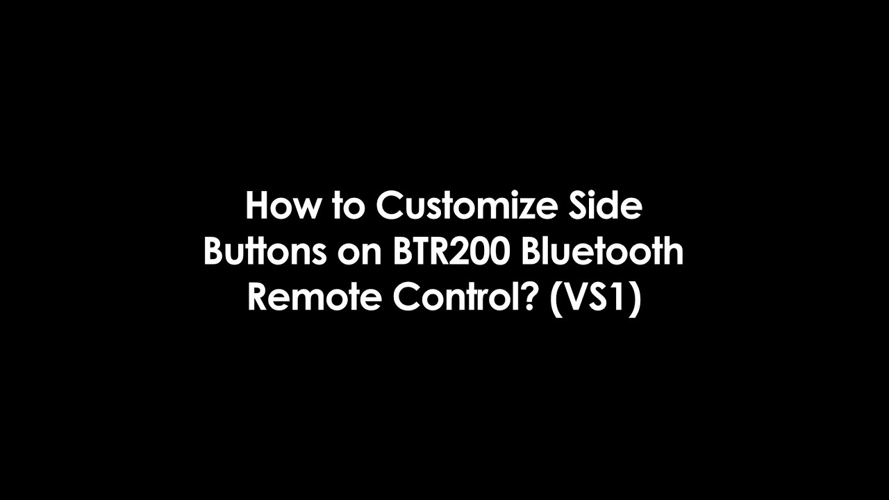 Bluetooth Remote Control Tutorial for VS1 - YouTube