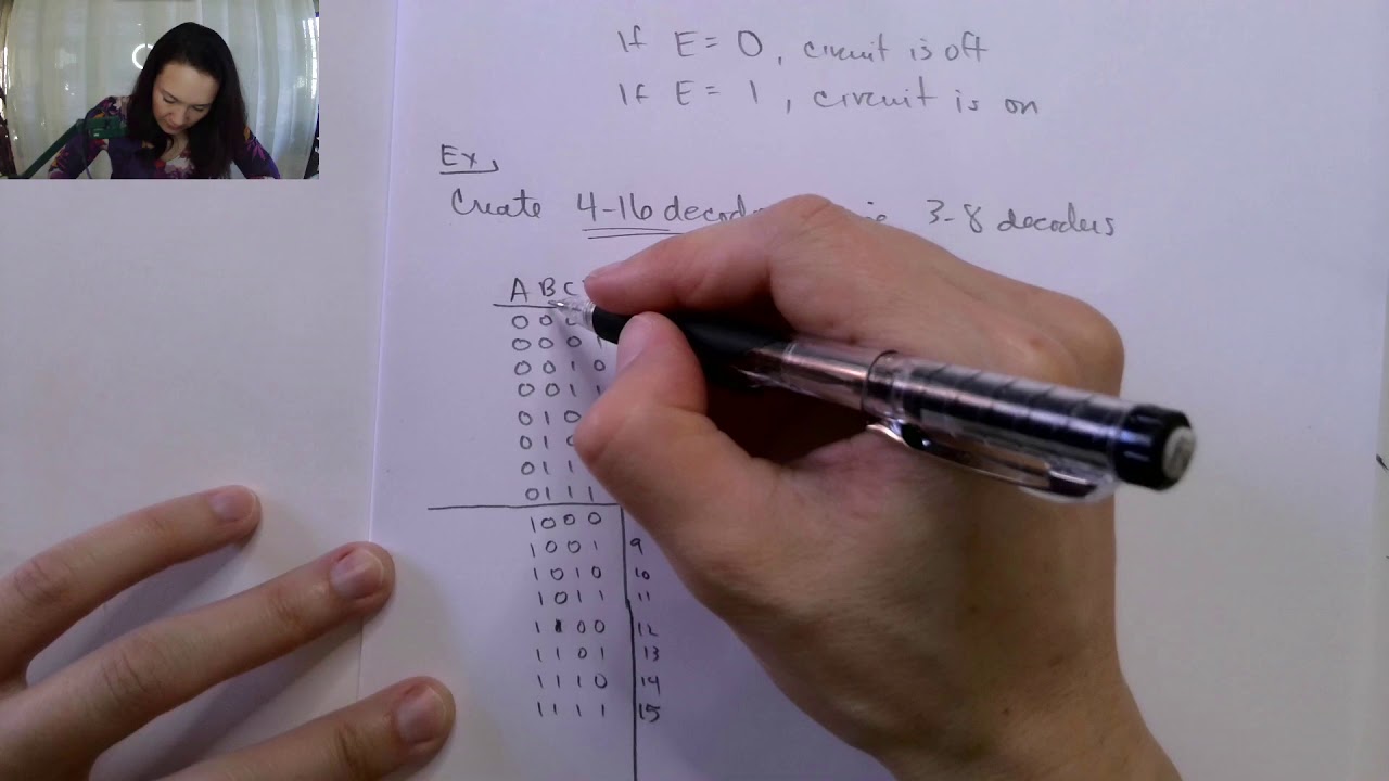 How to Make a 4-16 Bit Decoder with Two 3-8 Bit Decoders - YouTube