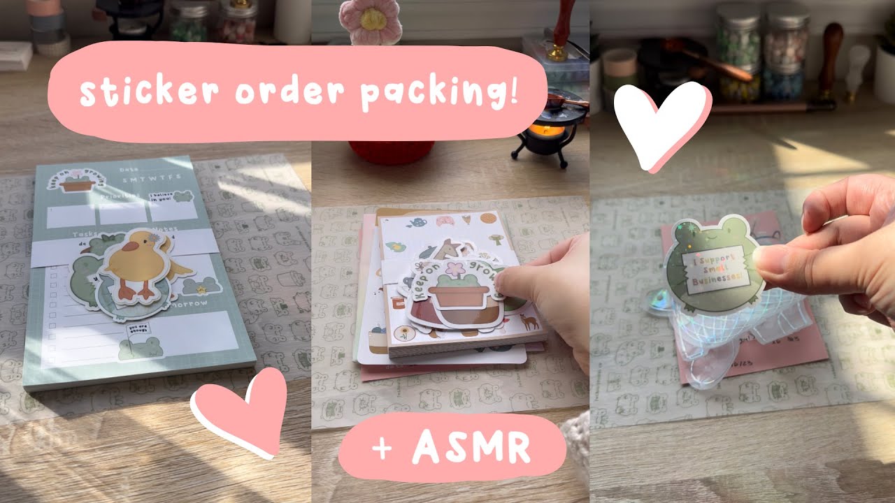 Sticker Order Packing ASMR Compilation | LaRynn Sticker Co. # ...