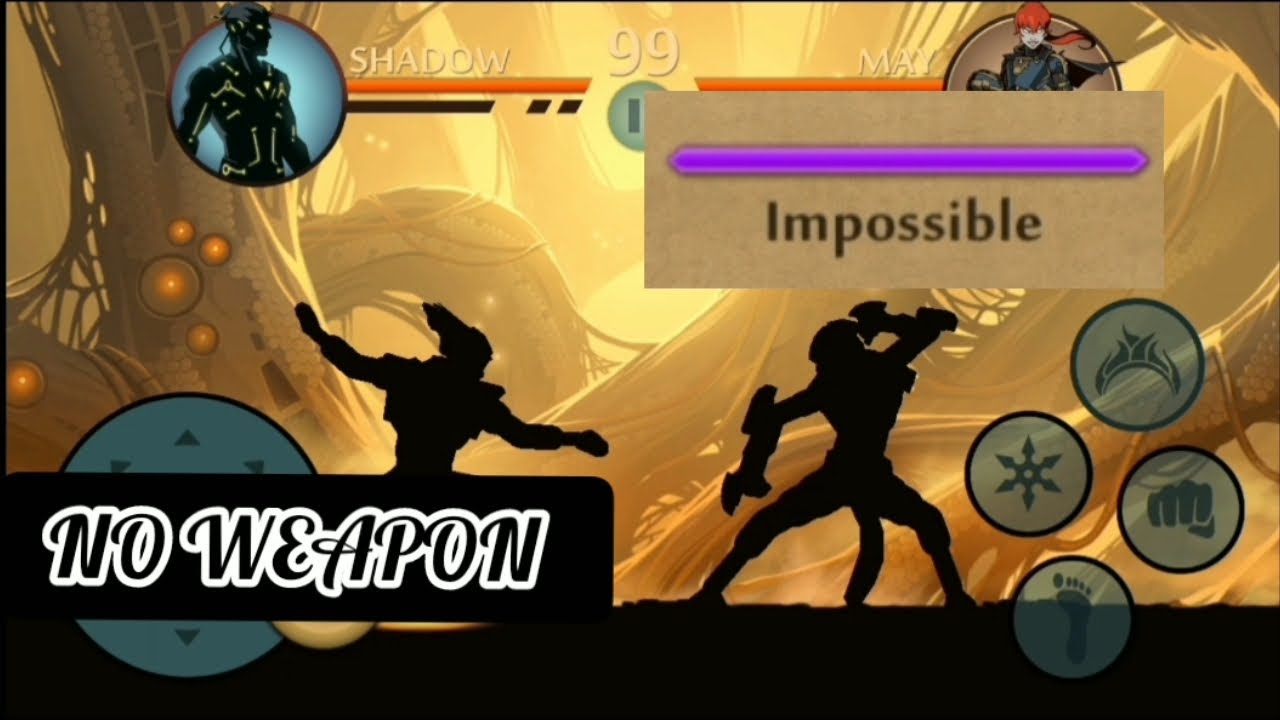 NO WEAPON DIFFUCTULY IMPOSSIBLE CHALLENGE MAY FİGHT SHADOW FİGHT 2 ...