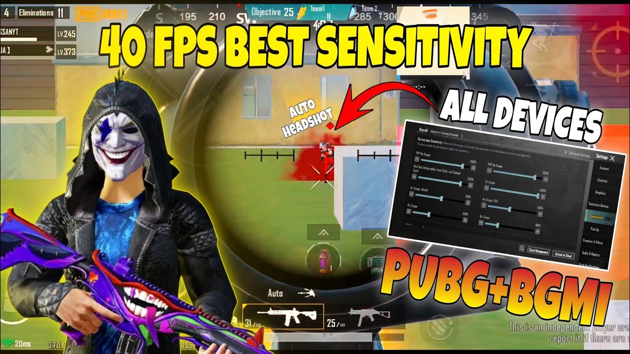 40 Fps Sensitivity Pubg Mobile | 40 Fps Sensitivity Code | 40 Fps Best ...