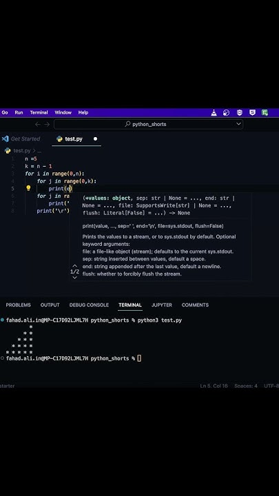 Patterns in python - PART 3 - YouTube Patterns in python - PART 3 - YouTube