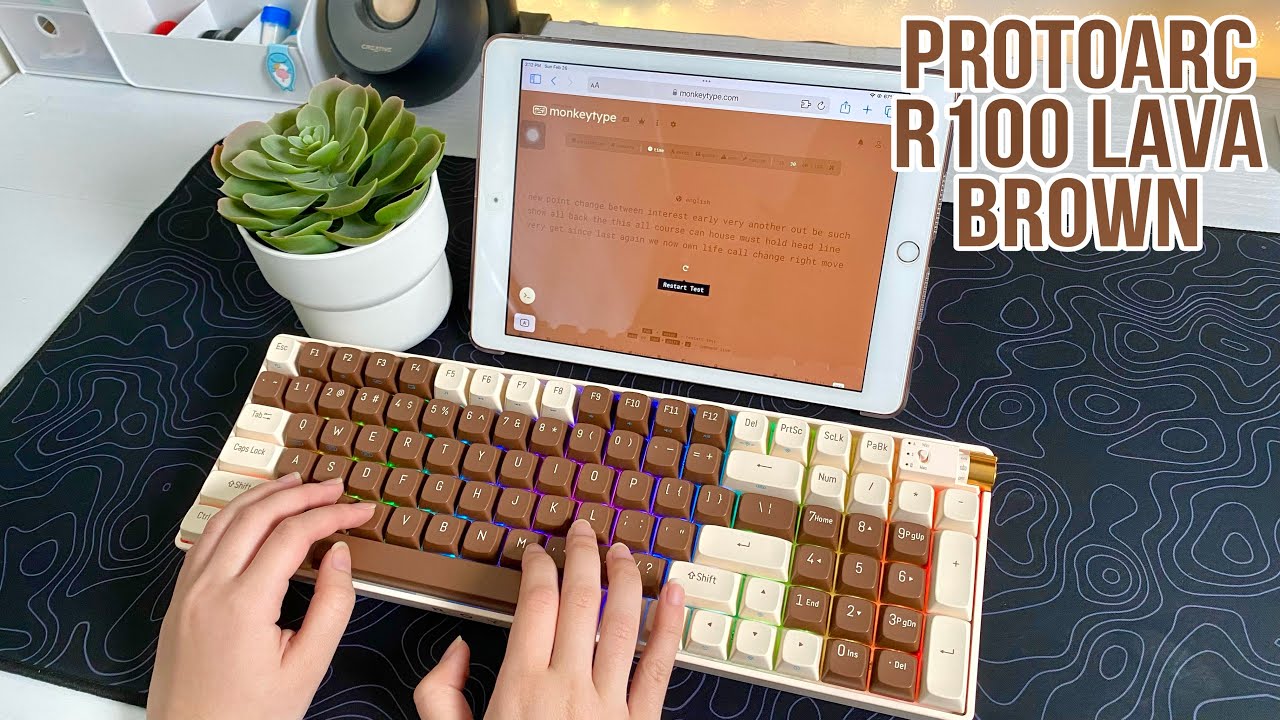 Protoarc RoyalAxe R100 Lava Brown Mechanical Keyboard Review - YouTube