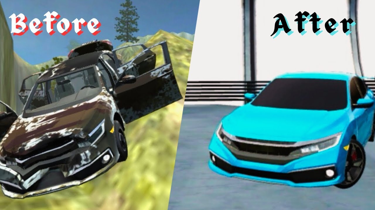 Rebuilding Abandoned Honda Civic in Car simulator 2 || Car Game Android ...