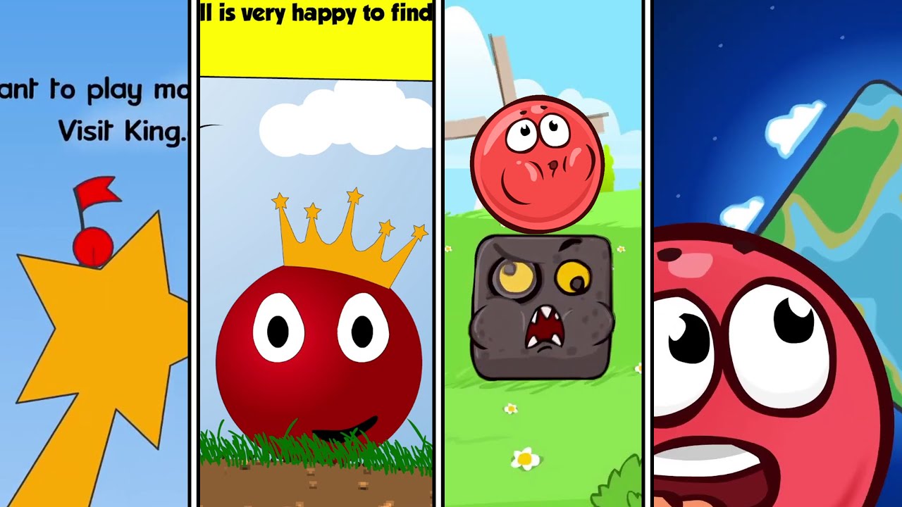 Evolution Of Endings In Red Ball Flash Games (2018-2015) - YouTube
