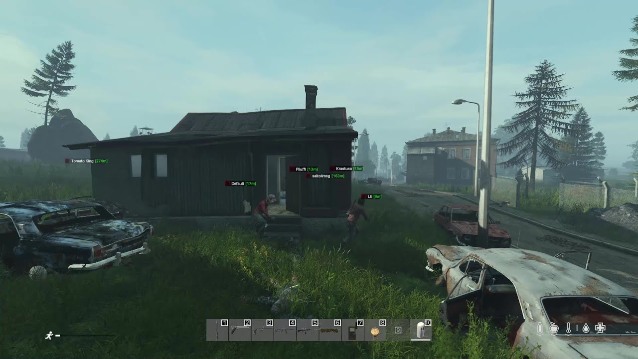 ADMIN VIEW 041 - 8 man gunfight...3 teams? Im not even sure... - DayZ ...