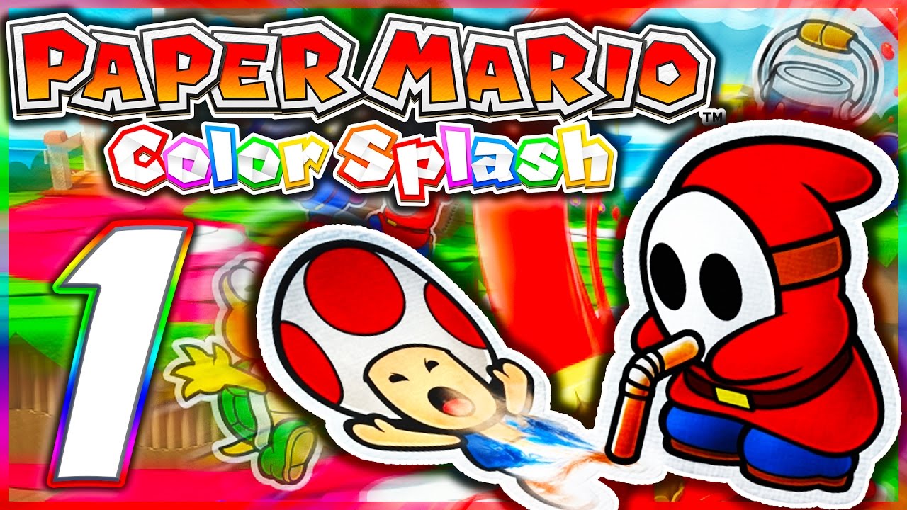 PAPER MARIO COLOR SPLASH Part 1 Paper-Toads werden ausgesaugt!? :O ...