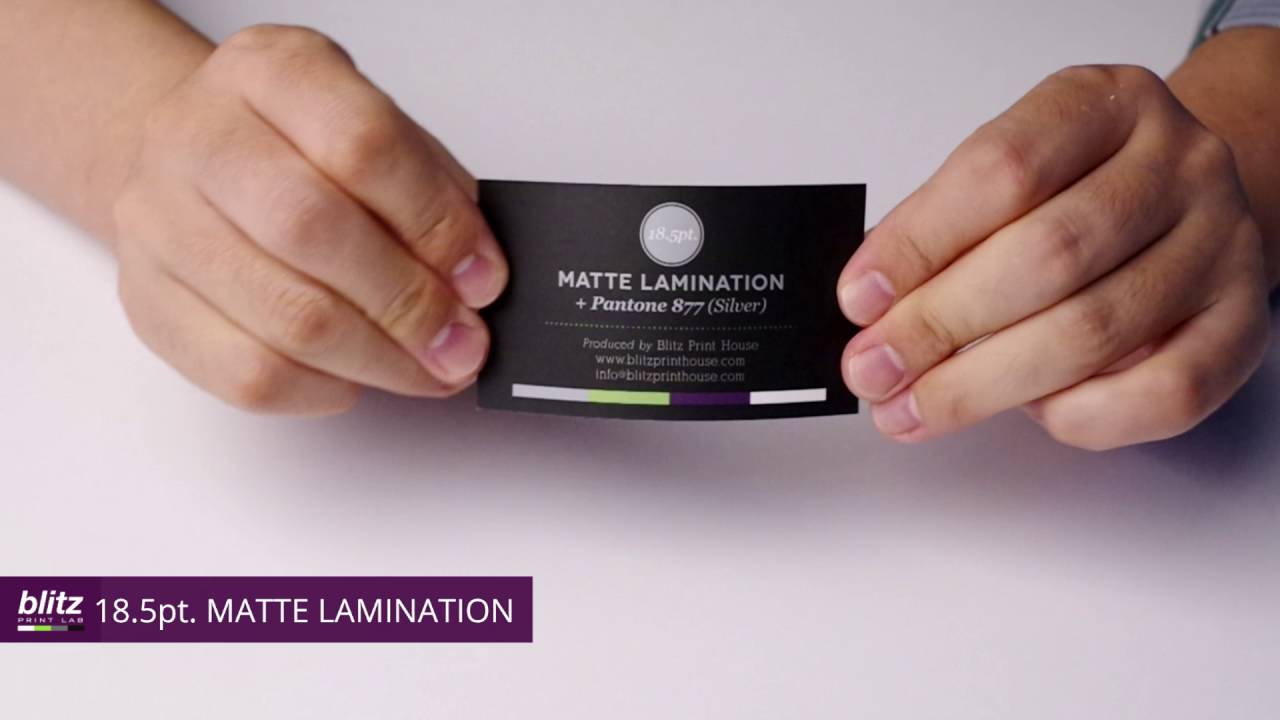 18 5PT MATTE LAMINATION Business Card by Blitz Print House - YouTube