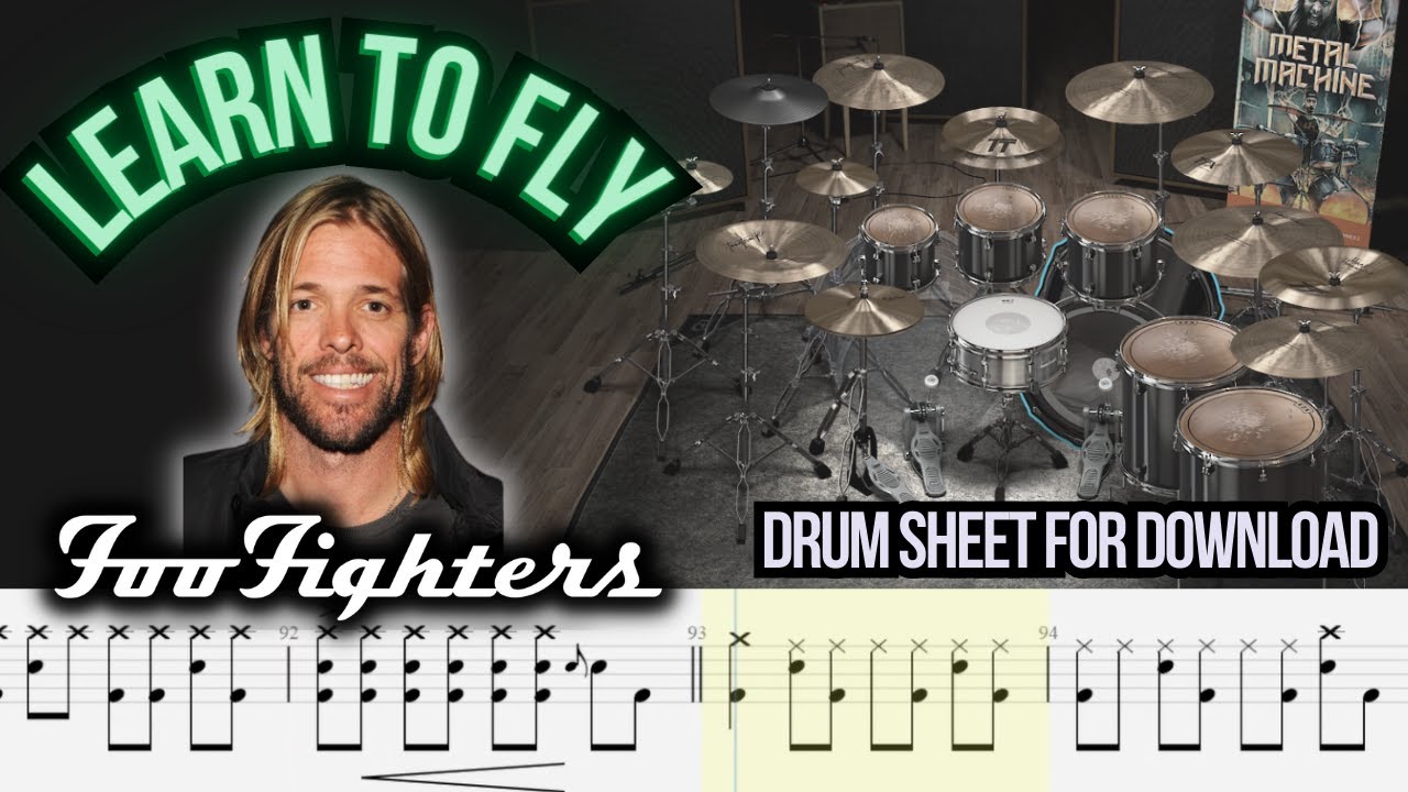 Foo Fighters - Learn To Fly (DRUM TRACK / SHEET / MIDI) - YouTube