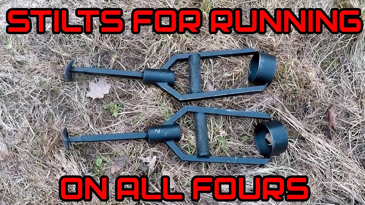 Stilts for running on all fours - YouTube