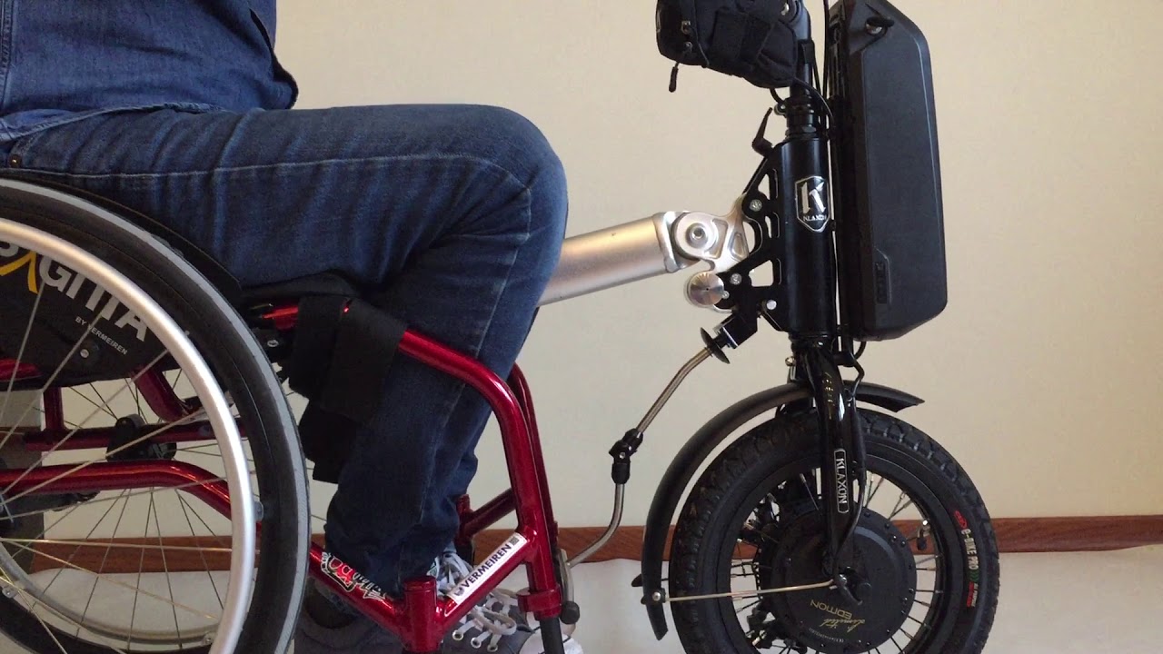 Przystawką elektryczna Klaxon Klick Power Standard LE Jak zapiąć się do wózka inwalidzkiego ...