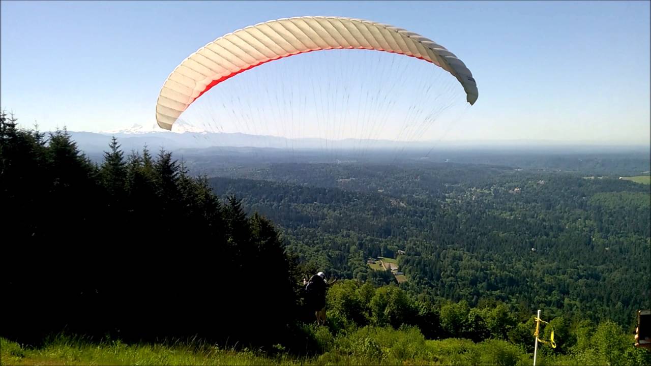 Paraglider Launch - YouTube
