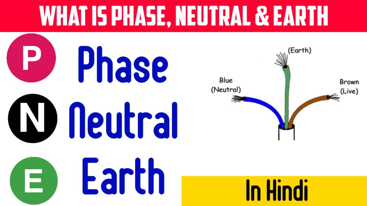 Phase, Neutral, Earth Wire‼️फेज,न्‍यूट्रल और अर्थ में अन्तर! Detail ...