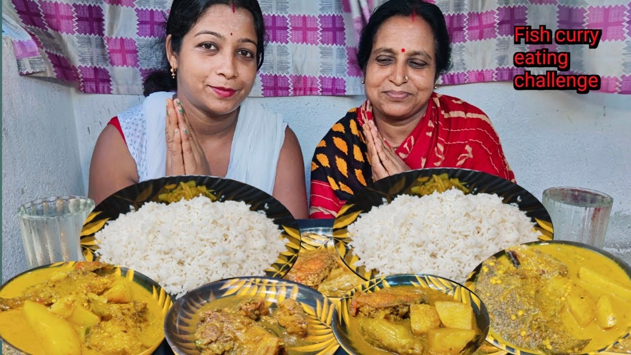 Bengali food challenge||Fish Curry Cockle Fish and Cotton Fish|| Eating ...