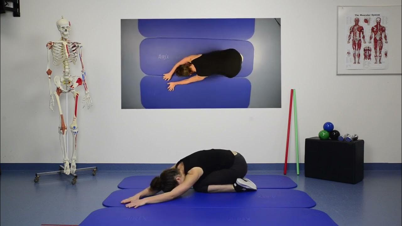 Onderrug - stretching: rug- en flankspieren (niveau 3) - YouTube