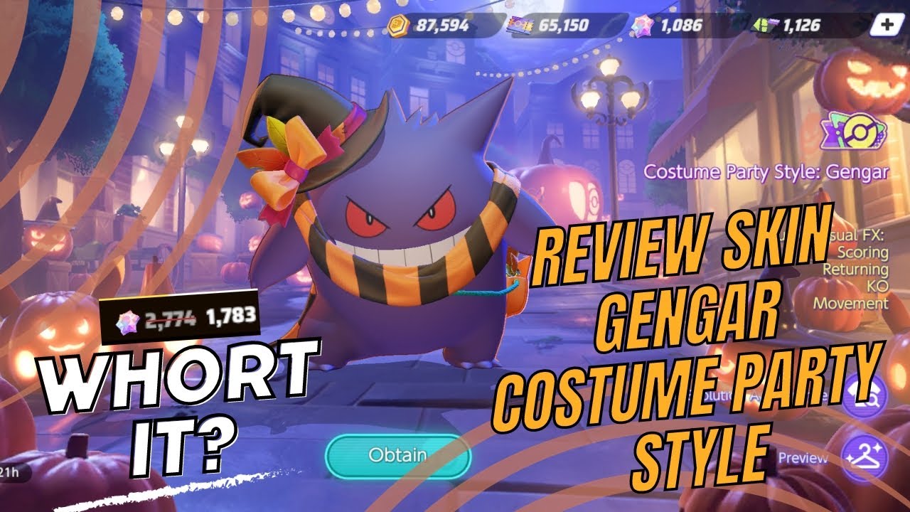 REVIEW SKIN : Gengar Holowear Custome Party Style Spotlight - Pokemon ...