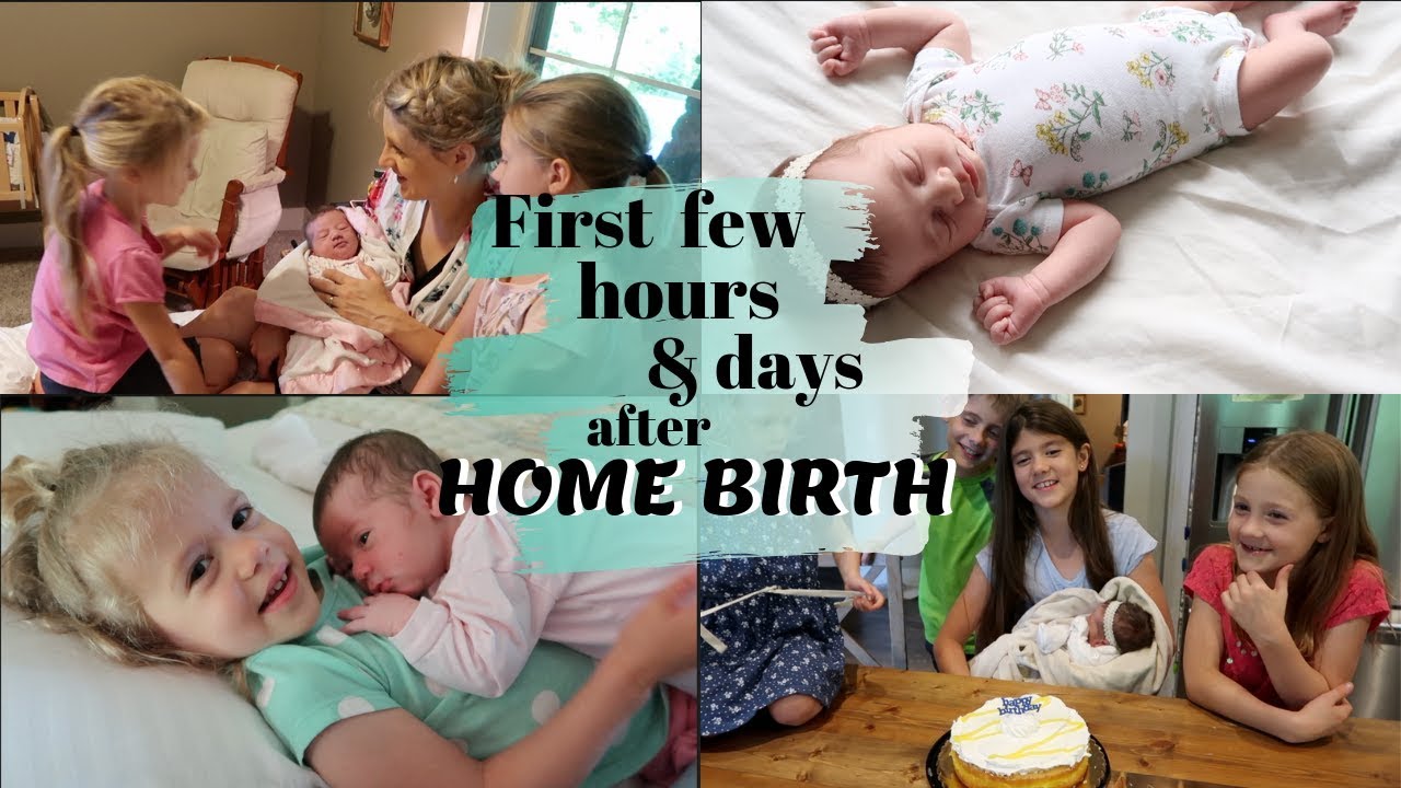 OUR NEW BABY // First few hours & days after HOME BIRTH // Siblings ...