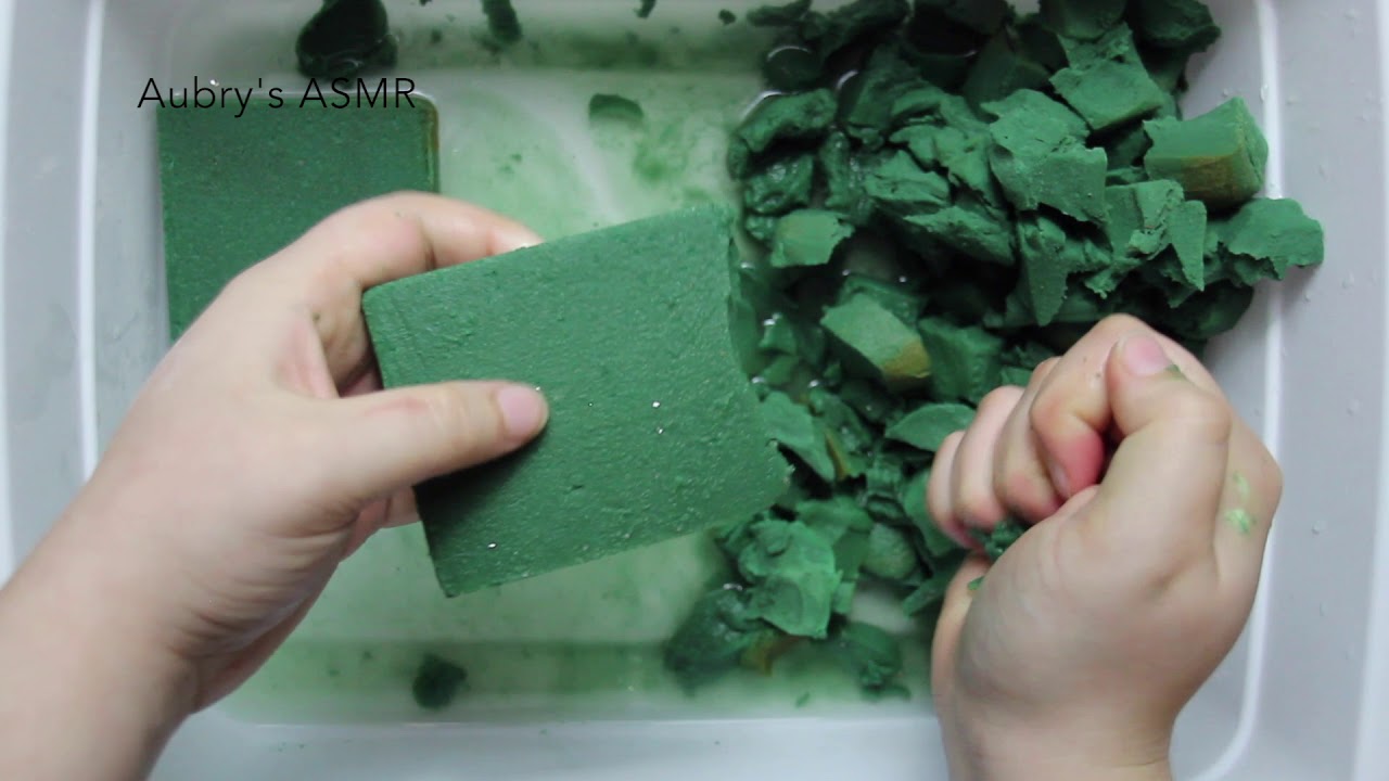 Wet Floral Foam 2 | satisfying - YouTube
