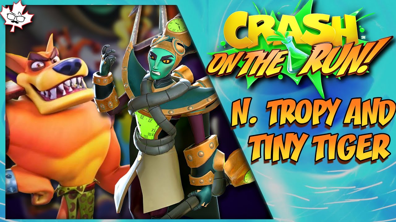 Female N. Tropy and Tiny Tiger GAMEPLAY - Crash On the Run! - YouTube
