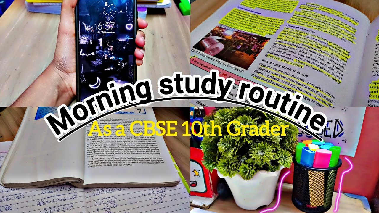 Morning study routine As a CBSE 10th grader 😱😅 / Class 10 study vlog ...