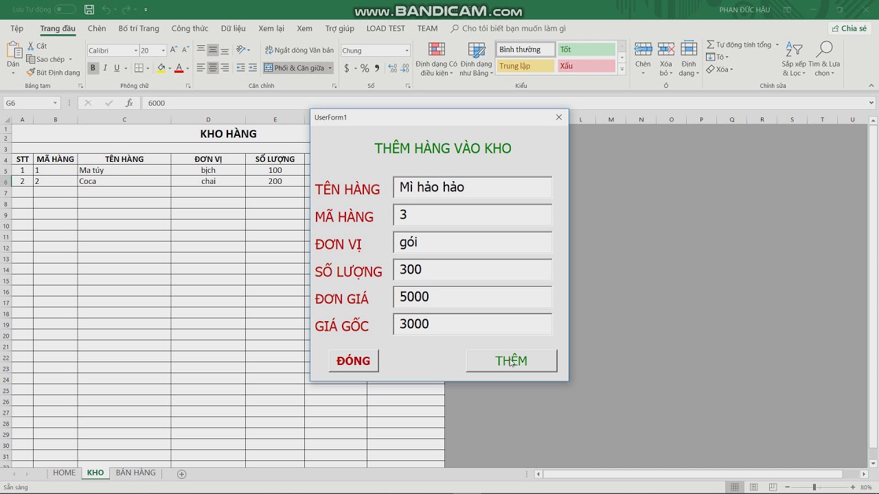 Phần mềm bán hàng (VBA Excel) - YouTube