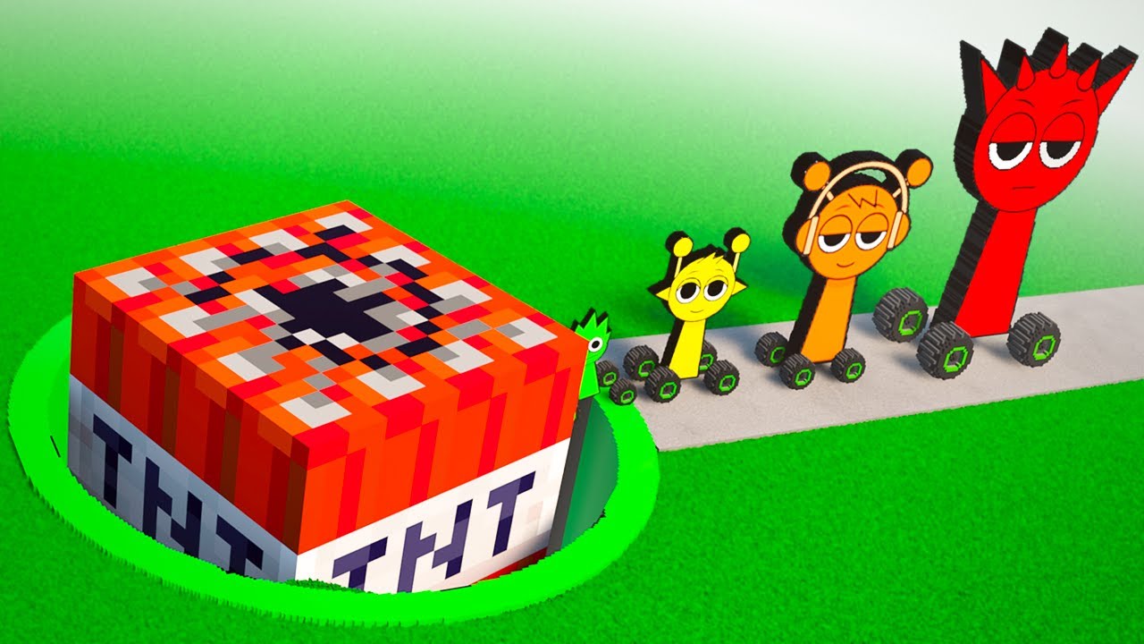 Big & Small SPRUNKI CARS VS Giant TNT VS Obstacle Course | TEARDOWN ...