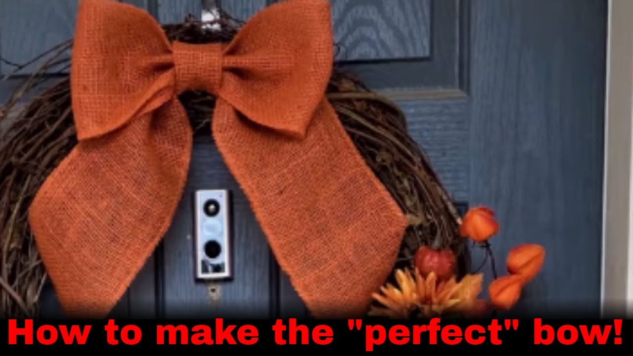 How to make the perfect bow! - YouTube